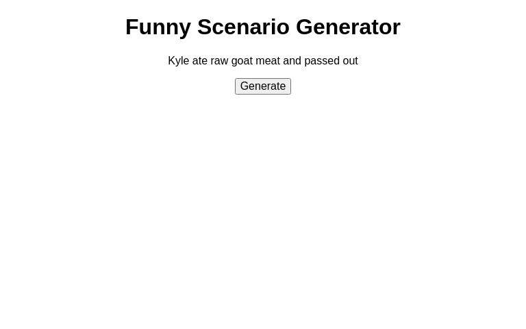 Funny Scenario Generator