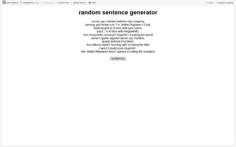 random sentence generator