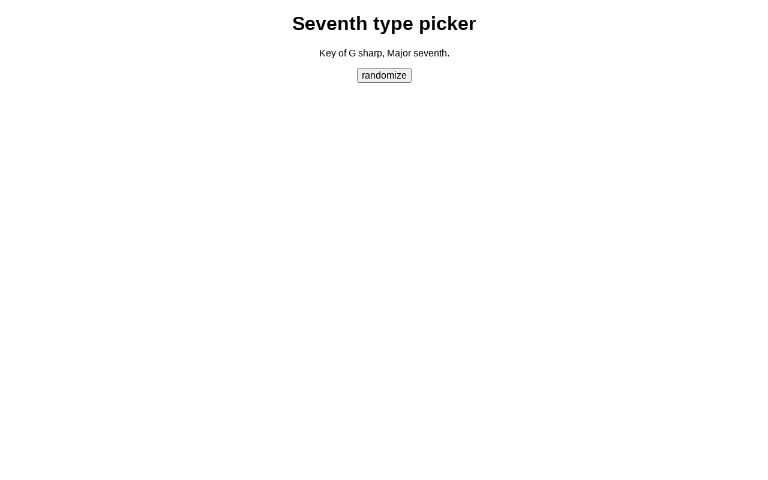 Seventh type picker ― Perchance Generator