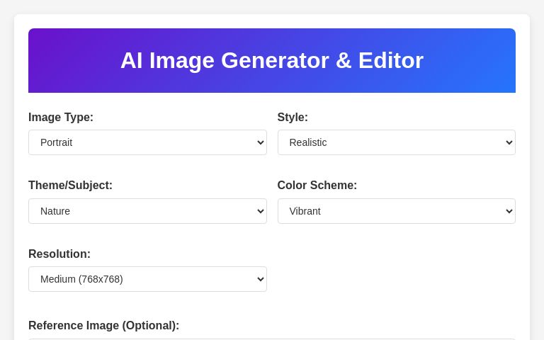 AI Image Generator & Editor