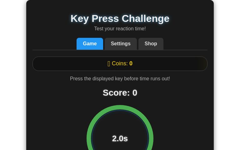 Key Press Challenge ― Perchance Generator