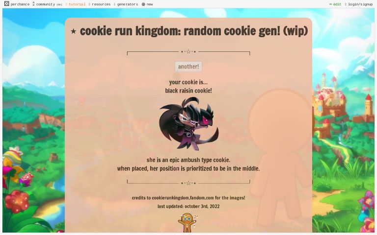 ⋆ cookie run kingdom: random cookie gen! (wip)