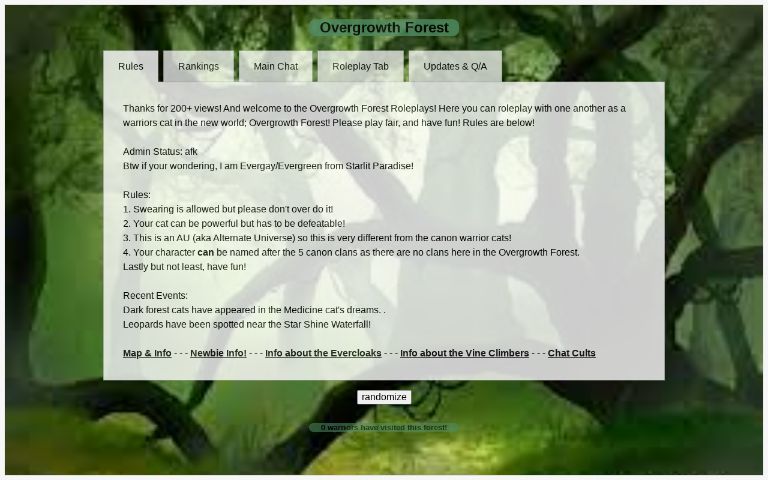 Overgrowth Forest ― Perchance Generator