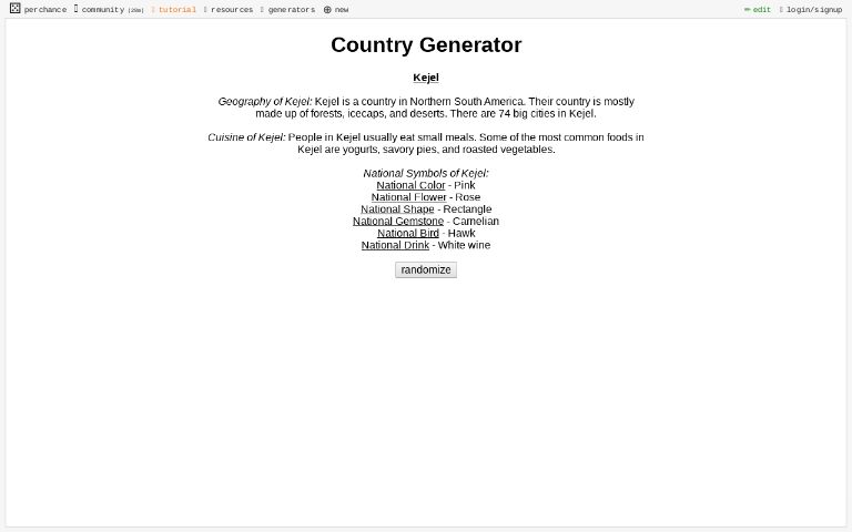 Country Generator