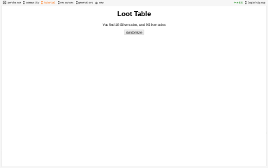 Loot Table ― Perchance Generator