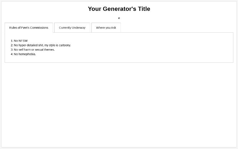 Minimal ― Perchance Generator