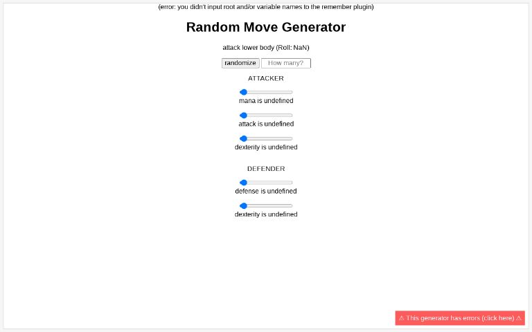 Random Move Generator