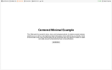 Centered Minimal Example ― Perchance Generator