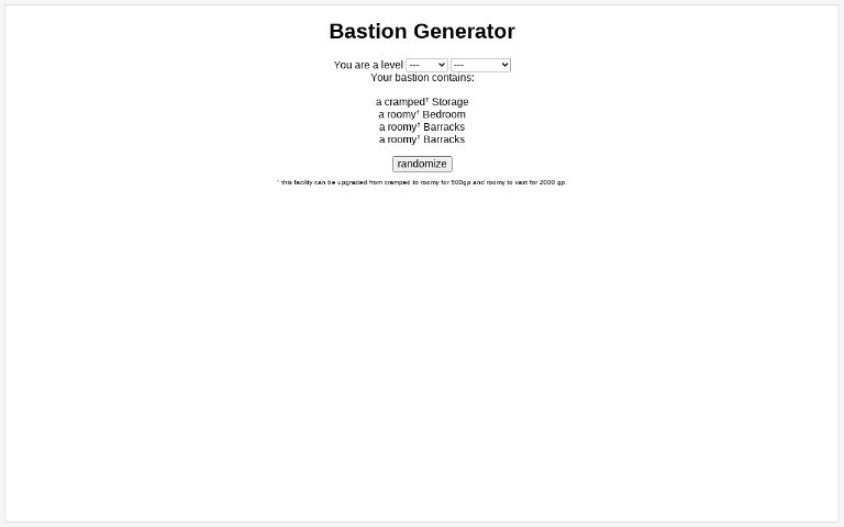 Bastion Generator