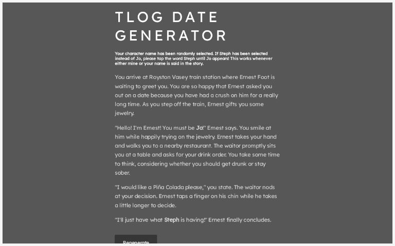 TLOG Date Generator