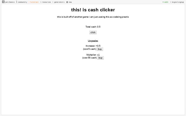 this! is cash clicker ― Perchance Generator