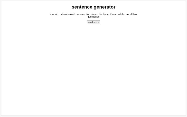 sentence generator
