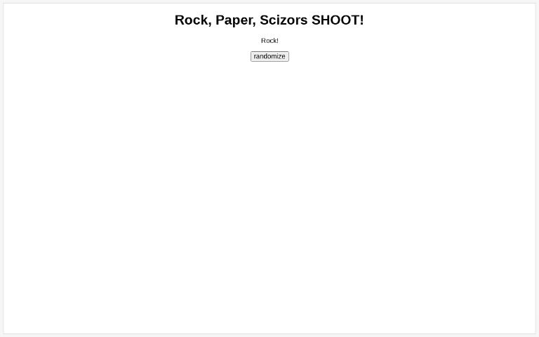 Rock, Paper, Scizors SHOOT! ― Perchance Generator