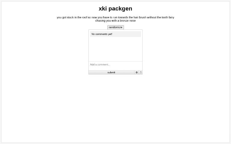 xki packgen ― Perchance Generator