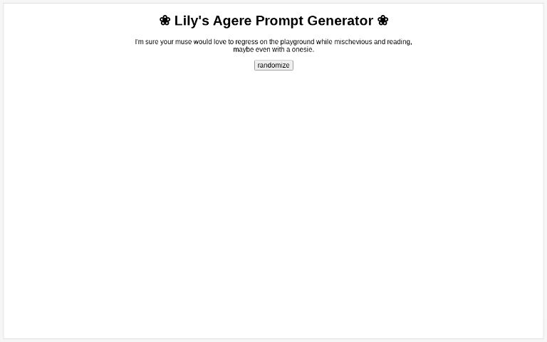 Lily's Agere Prompt Generator