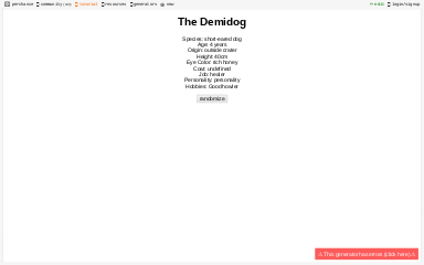 The Demidog ― Perchance Generator