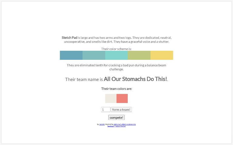 Object Show Character Generator