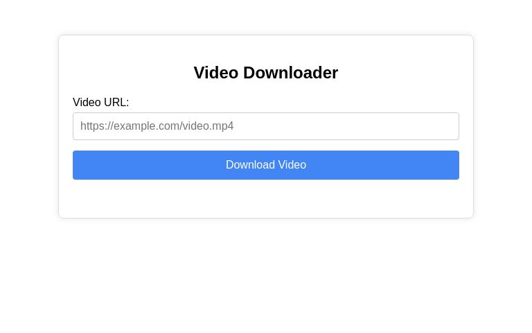 Video Downloader ― Perchance Generator