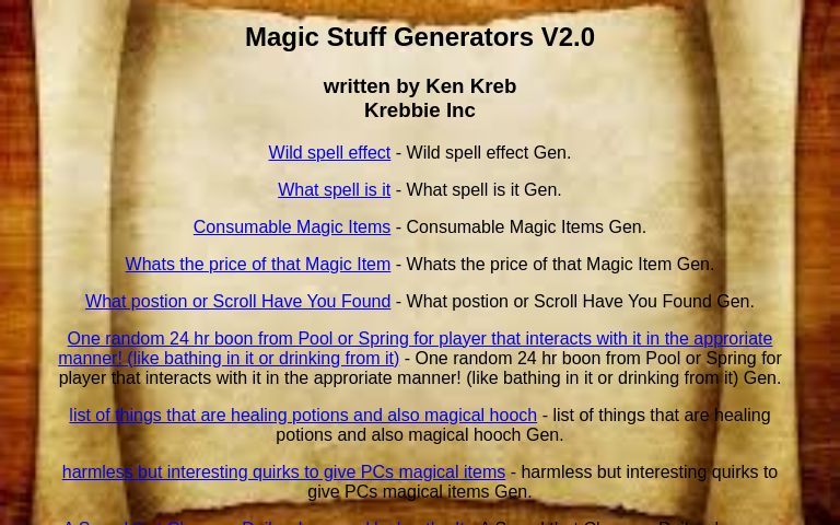 Magic Stuff Generators V2.0