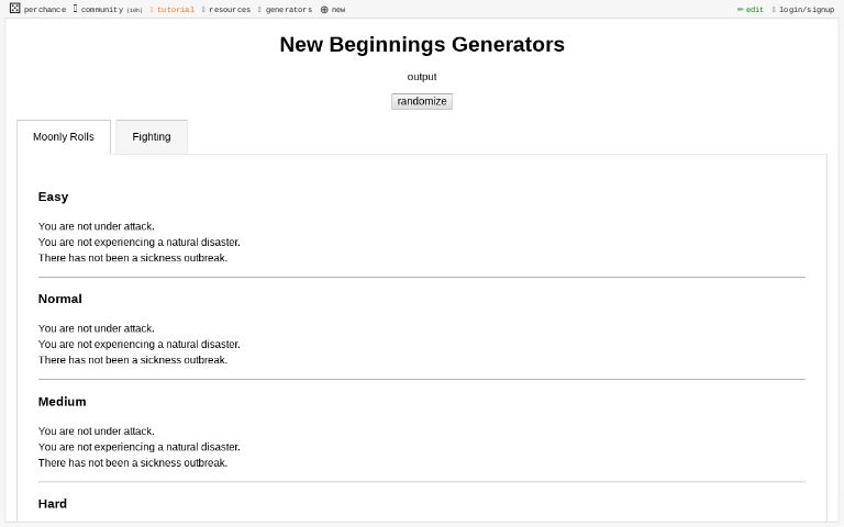 New Beginnings Generators
