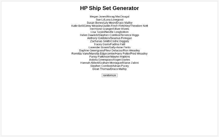 HP Ship Set Generator