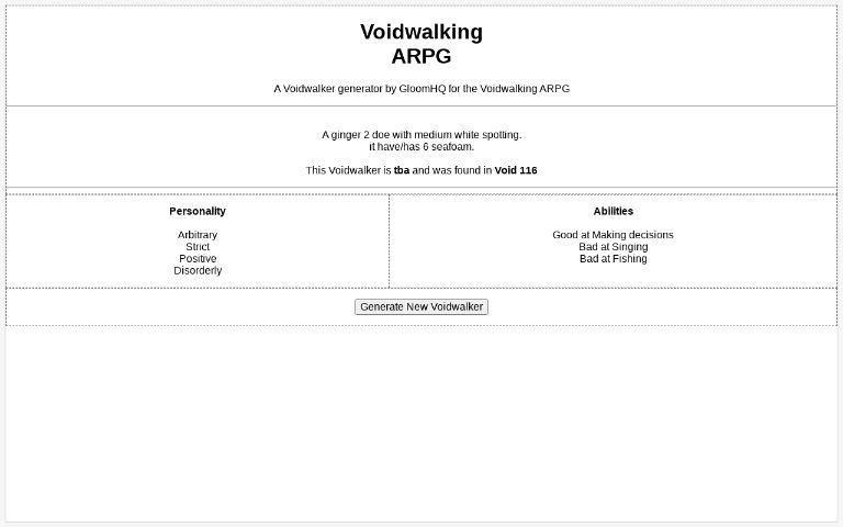 VoidwalkingARPG ― Perchance Generator