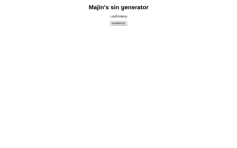 Majin's sin generator