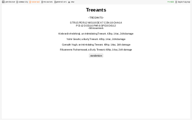 Treeants ― Perchance Generator