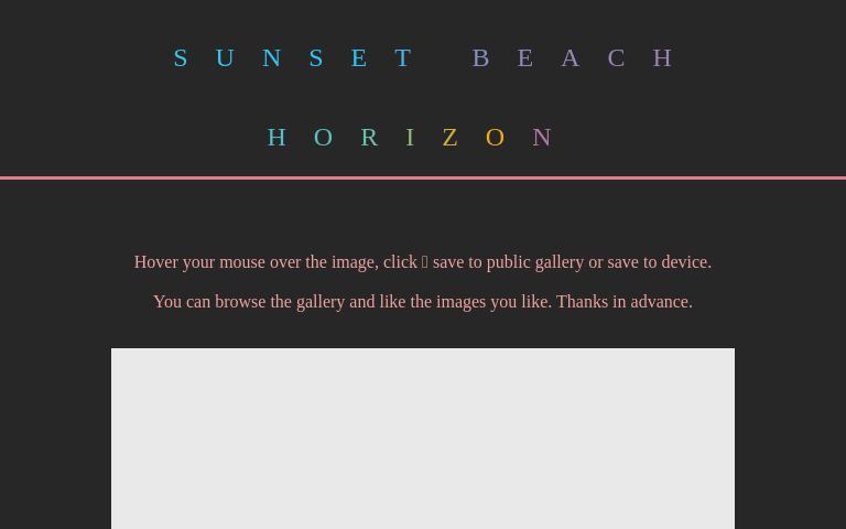 Sunset Beach Horizon ― Perchance Generator