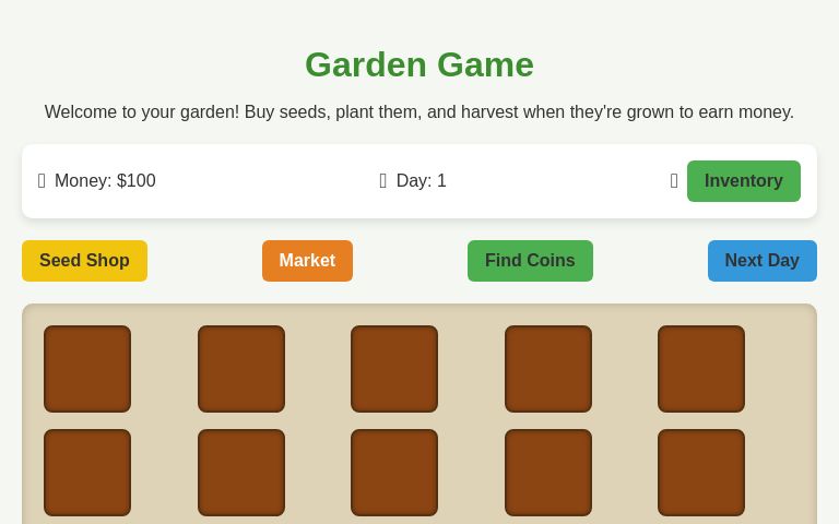 Garden Game ― Perchance Generator