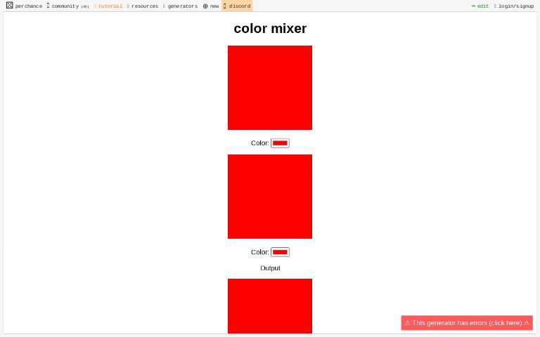 color mixer ― Perchance Generator