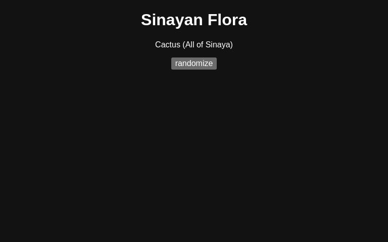 Sinayan Flora ― Perchance Generator