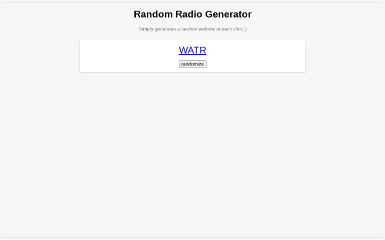 Random Radio Generator