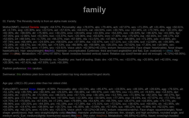 family ― Perchance Generator