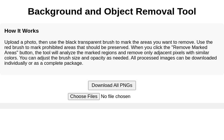Background and Object Removal Tool ― Perchance Generator
