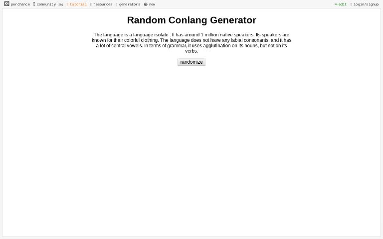 Random Conlang Generator