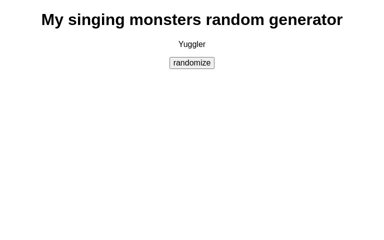 My singing monsters random generator