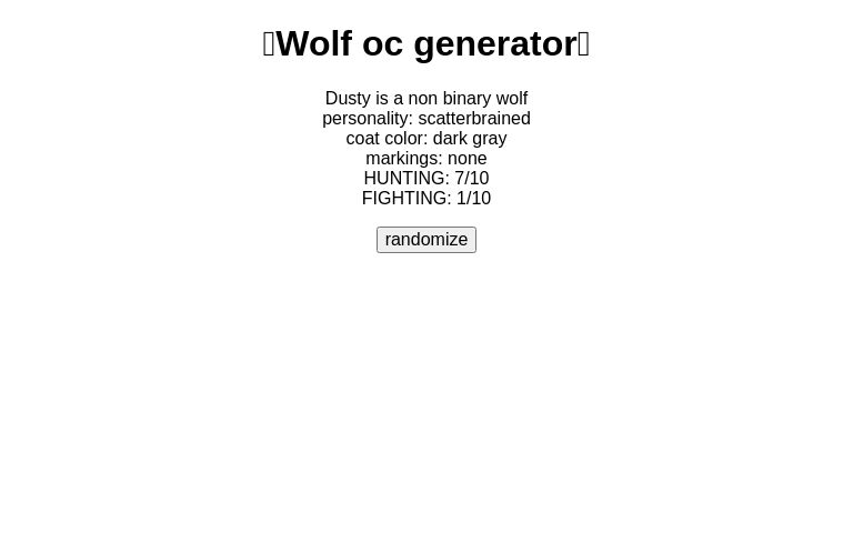 🌱Wolf oc generator🍃