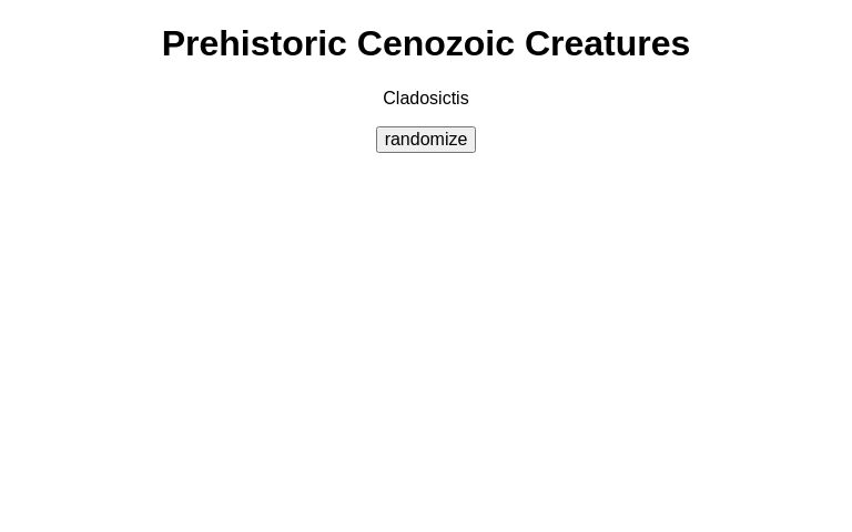 Prehistoric Cenozoic Creatures ― Perchance Generator