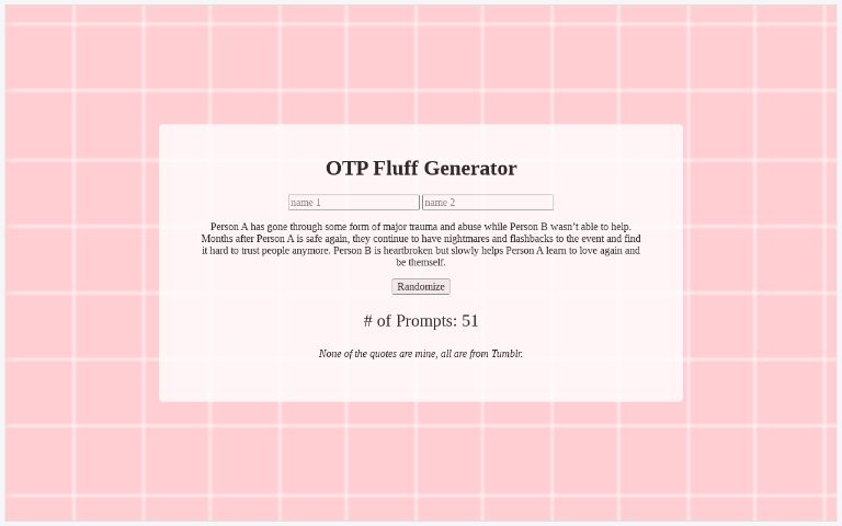 OTP Fluff Generator