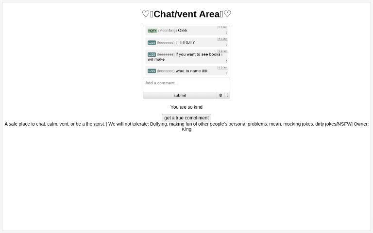 Chat/vent Area꧂♡