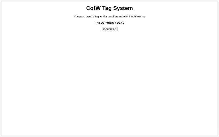 CotW Tag System ― Perchance Generator