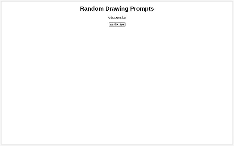 Random Drawing Prompts ― Perchance Generator