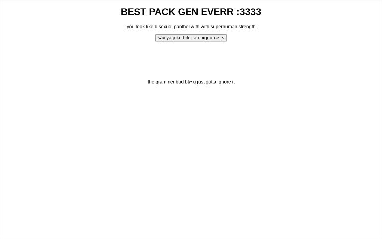 BEST PACK GEN EVERR :3333 ― Perchance Generator