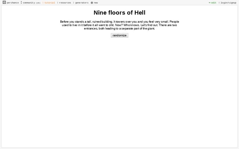 Nine floors of Hell ― Perchance Generator
