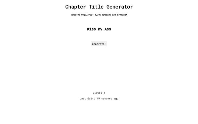 Chapter Title Generator