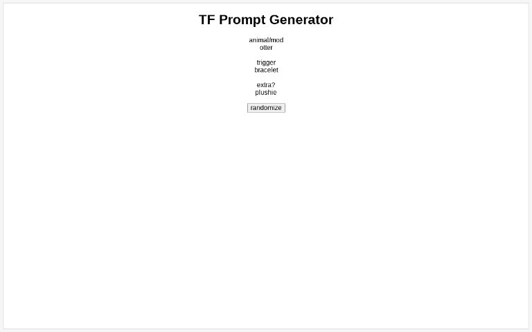 TF Prompt Generator