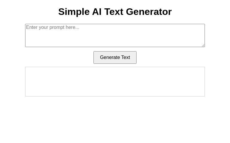 Simple AI Text Generator