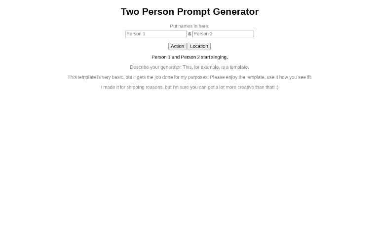 Two Person Prompt Generator