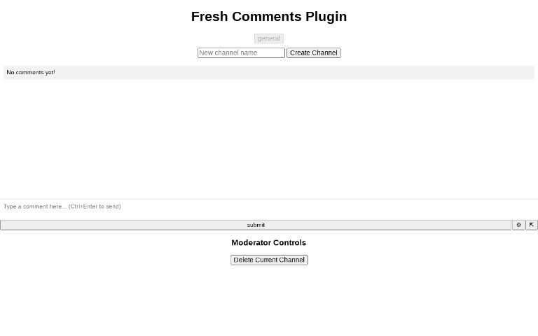 Fresh Comments Plugin